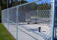 China Anti Aging 9 Gauge Galvanized Chain Link Fence Diamond Hole 3D Modeling for sale