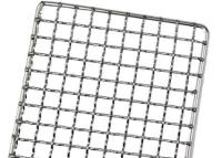 China Square Crimped Fish BBQ Grill Wire Mesh Basket 25*40mm 30*45mm PTFE Coating for sale