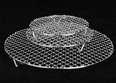 China Non Stick Stainless Steel BBQ Grill Mesh 20 Inch Round Grill Grate for sale