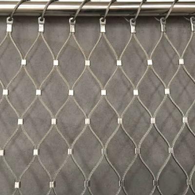 China Stainless Steel Wire Rope Cable Hand-Woven Net Handrail Decorative Protect Fence for sale