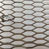China Heavy Duty 3m X 1.5m Expanded Steel Mesh Hot Dipped Galvanized Hexagonal Hole for sale