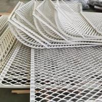 China 2mm Length 1m Expanded Aluminium Mesh Golden Color Ceiling Exterior Wall Decorative for sale