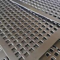 China Galvanized Square Hole Perforated Metal Mesh Sheet 0.8mm Thickness for sale