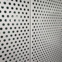 China Round Hole Decorative Aluminium Perforated Metal Cladding Powder Coated for sale