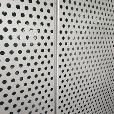 China Round Hole Decorative Aluminium Perforated Metal Cladding Powder Coated for sale