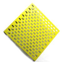 China Steel Slotted Elongated Holes Perforated Metal Mesh Panel With Round Ends for sale