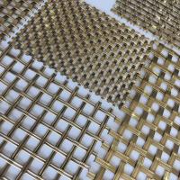 China Antique Bronze Woven Wire Screen Mesh For Building Facade Decoration for sale