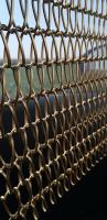 China Golden 1.2mm Aluminum Chain Link Mesh Curtain Powder Coated for sale