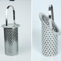 China Stainless Steel Perforated Filter Tube with Handle 30mm-600mm for sale