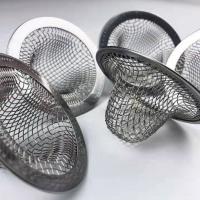 China 60mm 304 Stainless Steel Wire Mesh Filter Cap Dome Shape for sale