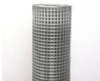 China Silver Color Fence 2*2cm Galvanized Welded Wire Mesh Rolls Carbon Steel for sale