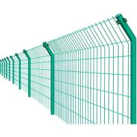 China 4mm PVC Coated Welded Wire Mesh Panel Green 6ft Galvanized for sale