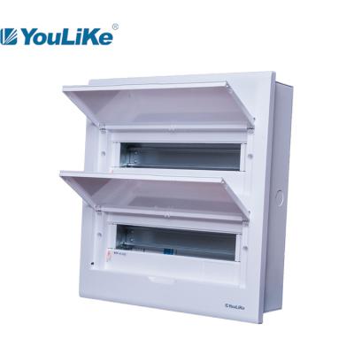China Electric Plastic Flush Mount Distribution Box 32 Way With CE Certification for sale