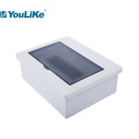 China Electrical Flush Mounted 10 Way MCB Box Plastic With Adjustable DIN Rail for sale