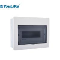 China Electrical Flush Mounted 10 Way MCB Box Plastic With Adjustable DIN Rail for sale