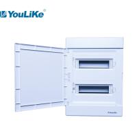 China 24 Way 2 Row PVC MCB Enclosure Box , Smart Home Distribution Board IP40 Protection for sale