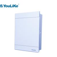 China Indoor 30 Way Plastic Circuit Breaker Box Electrical Distribution Board White Door for sale