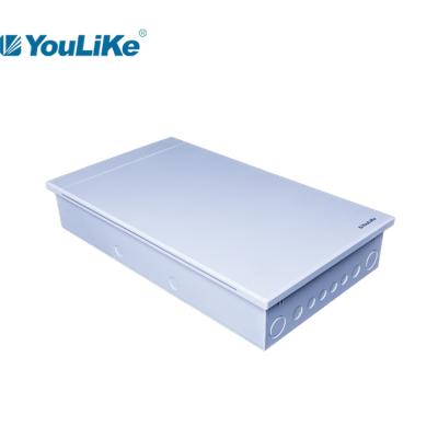 China 3 Row Electrical 3 Phase MCB Distribution Box 45 Way Metal for sale