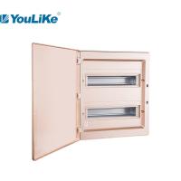 China Residential 2 Row MCB Panel Board High Safety Golden Color for sale