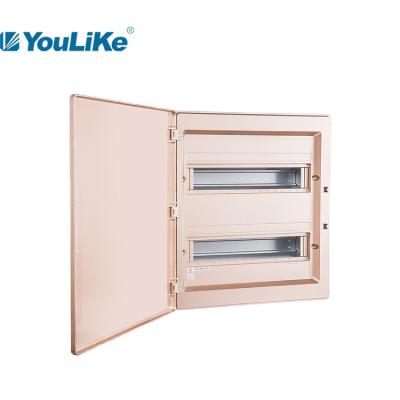 China Residential 2 Row MCB Panel Board High Safety Golden Color for sale