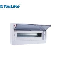 China Surface Mounted Indoor Single Phase MCB Box 18 Way With Transparent Window for sale
