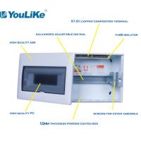 China Anti UV Plastic 10 Way MCB Box , Surface Mount DB Board High Safety for sale