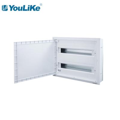 China 42 Way Two Phase Plastic MCB Box , Surface Mounted Switchboard With Opaque Window for sale