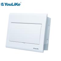 China White Flush Mount 10 Way MCB Box , PC Distribution Box Anti Deformation for sale