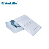 China Indoors Two Phase Plastic MCB Distribution Box 24way Cooper Busbar With Din Rail for sale