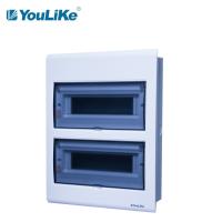China Flush Mounted Plastic MCB Box 24 Way Protection Level IP40 Distribution Board for sale