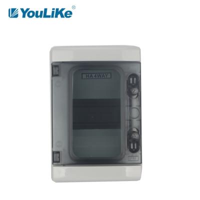China IP65 Waterproof 4 Way Junction Box , 4 Pole MCB Enclosure Box Outdoor for sale