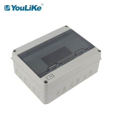 China Waterproof Plastic Electrical Outdoor Breaker Box Wall Mounting With 12 Way for sale