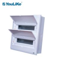 China 32 Way Electrical MCB Distribution Box IP40 Recessed Mounted Plastic Enclosure for sale