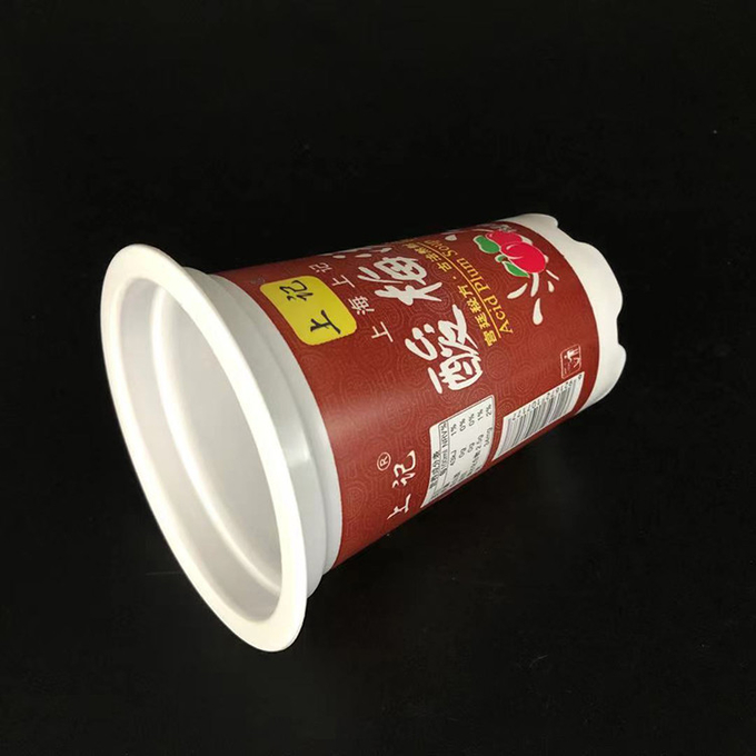 55mm Bottom Plastic Yogurt Cup 350g Sealing Film 12 Oz Ice Cream Cups With Lids 0