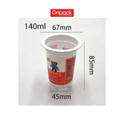 China 140ml pp plastic cup for yogurt with foils lid for sale