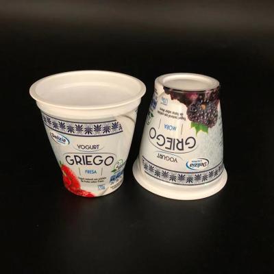 China 170ml disposable plastic cup yogurt cups with lids frozen yogurt cups for sale