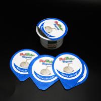 China Oripack ODM Blue Yogurt Foil Lids Precut Heat Seal Lids Environmental Protective for sale