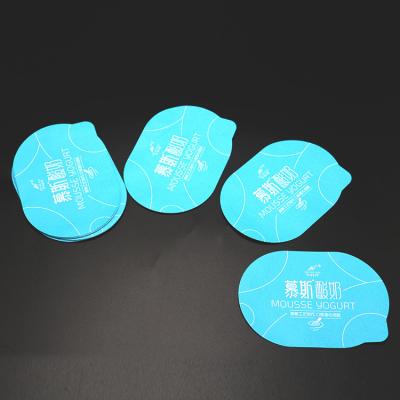 China juice cup 84mm Aluminium Foil Sealing Lids VMPET BOPP Pre Cut Lids for sale