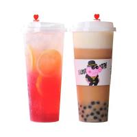 China Coffee Dairy Disposable 18oz 24 Oz Hard Plastic Cups 95mm Dia ODM OEM for sale