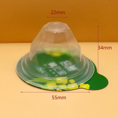 China Takeaway Plastic Yogurt Dessert Cup 25ml Disposable 46mm Pet Milk for sale