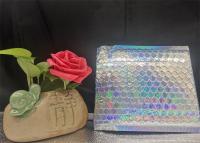 China Aluminum Metallic Foil Poly Bubble Mailer Laser Decorative Shiny Sparkle 4x8 for sale