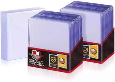 China Two Film Cover Plastic Clear Rigid Toploader Card Sleeves For Baseball Yugioh for sale