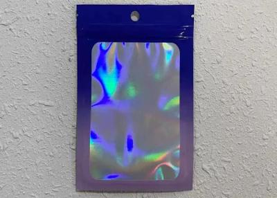 China Small Resealable Packaging Ziplock Bag Frosted Colorful Holographic For Jewelry for sale