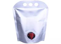 China Food Grade Portable Bib Bag In Box Aluminium Foil Spout Pouch With Red Tap / Spigot for sale