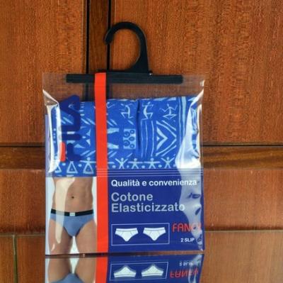 China Garment  Laminated Zip Plastic Poly Bag with Hanger Custom Printed for sale