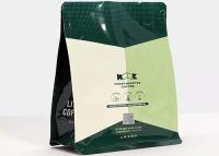 China Empty Coffee Flat Bottom Resealable Plastic Pouch Customized 8 Sides Seal for sale