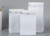 China Resealable 250g 500g Coffee Aluminum Foil Pouch 8 Sides Sealing Flat Bottom for sale