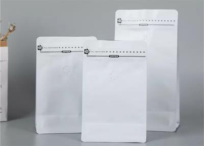 China Resealable 250g 500g Coffee Aluminum Foil Pouch 8 Sides Sealing Flat Bottom for sale