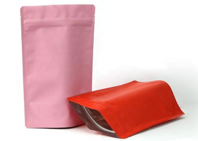 China Frosted Matte Black Tea Aluminium Zip Lock Pouches Doypack Mylar Storage For Food for sale