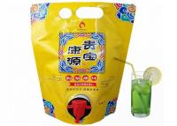 China Customized Juice/Wine Packaging Stand Up Spout Bag With Vitop Tap Double Bottom for sale